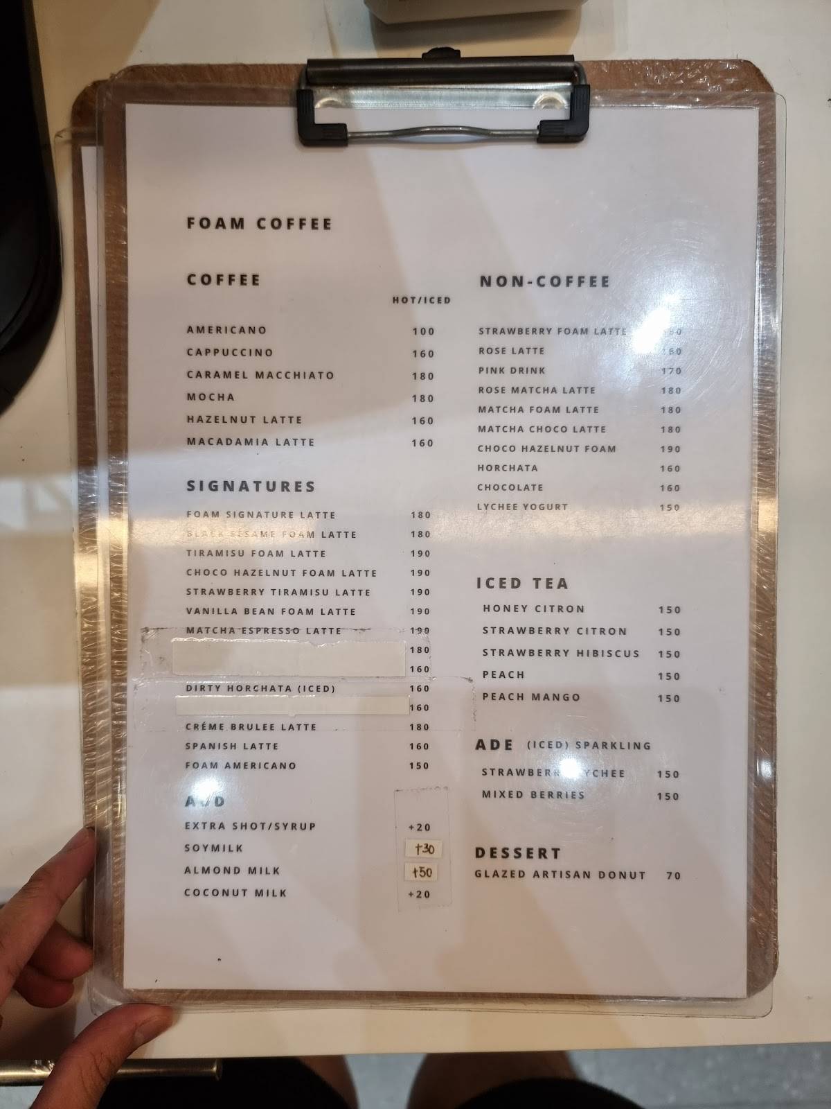 Menu at Foam Coffee - SM City Clark restaurant, Mabalacat