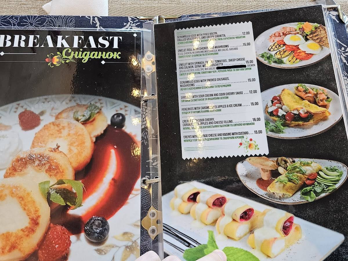 Menu at Food Culture restaurant, Winnipeg