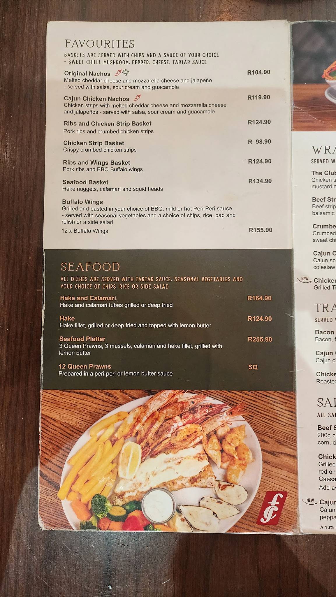 Menu at Foodchain restaurant, Pretoria, Menlyn Park
