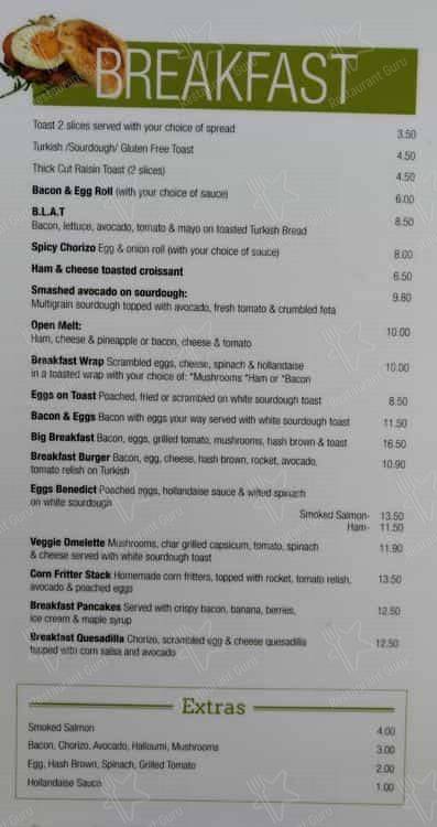Menu at Forest Brunch Bar, Forestville