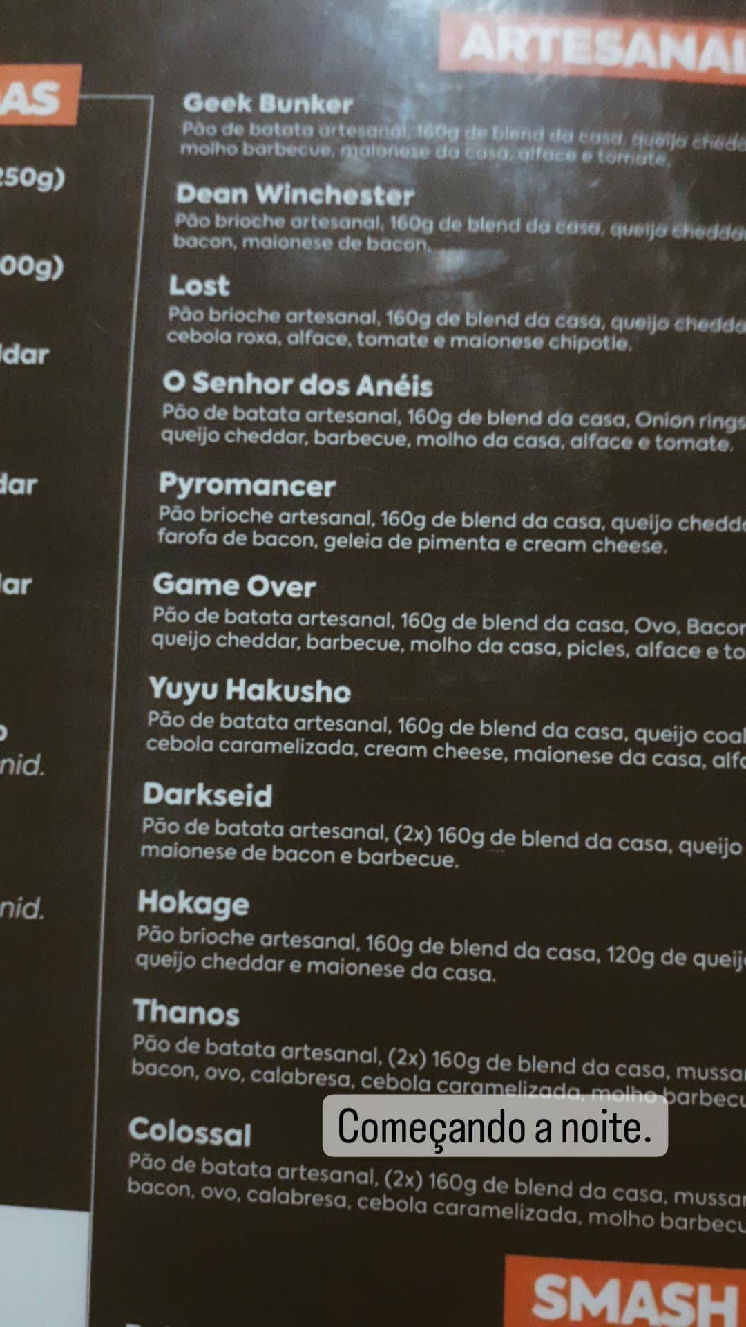 Menu em Geek Bunker Burger (Parquelândia) restaurante, Fortaleza