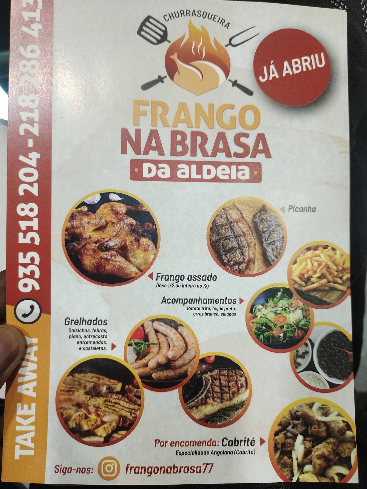 Menu at Frango Na Brasa (da Aldeia) restaurant, Montijo