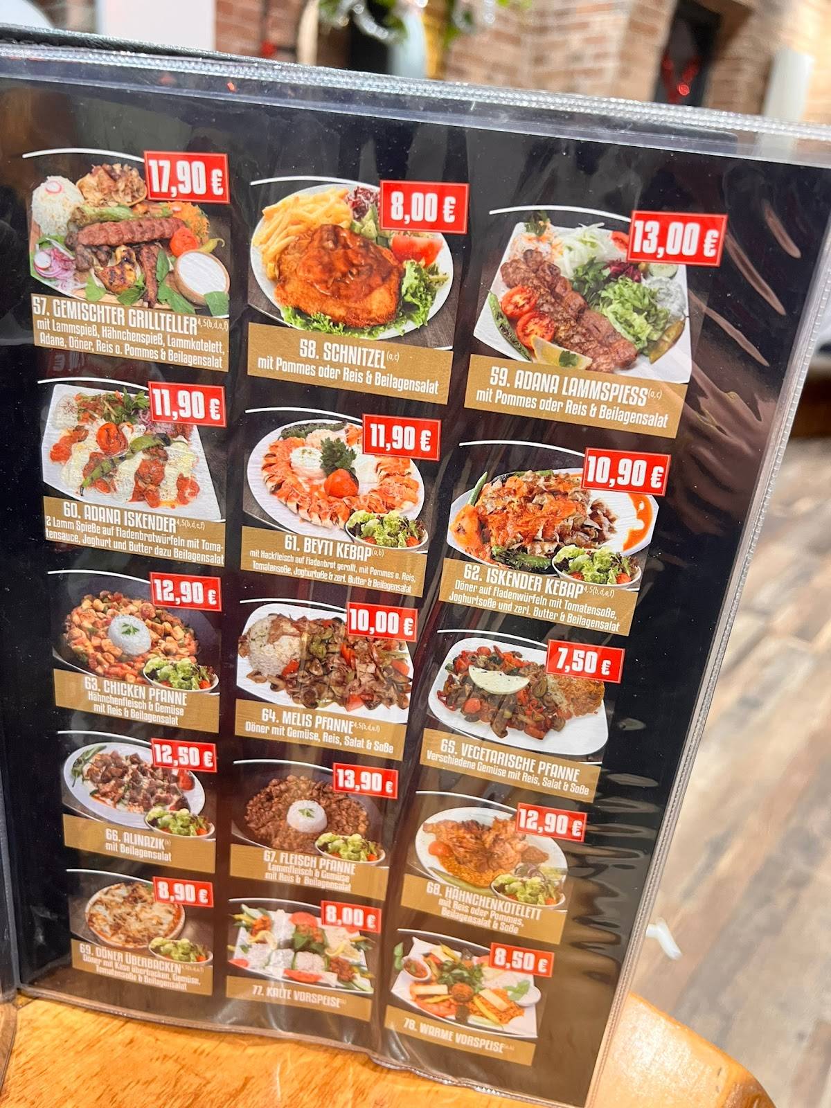 Speisekarte von Melis pizza, Frankfurt am Main
