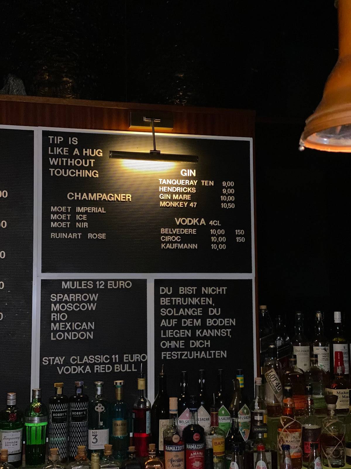 Speisekarte von Pearly Gates Bar, Frankfurt am Main
