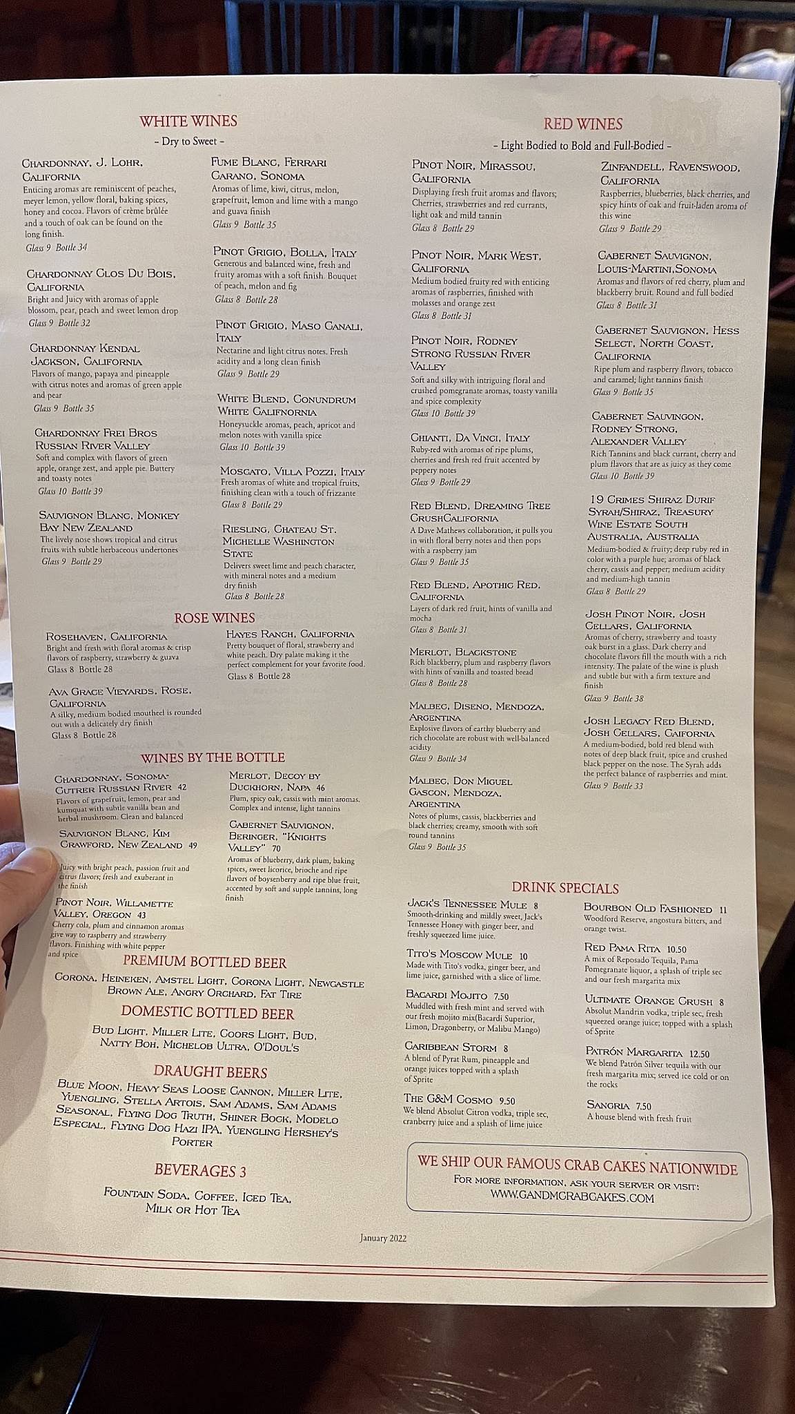 Menu at G & M Restaurant, Linthicum Heights, 804 N Hammonds Ferry Rd
