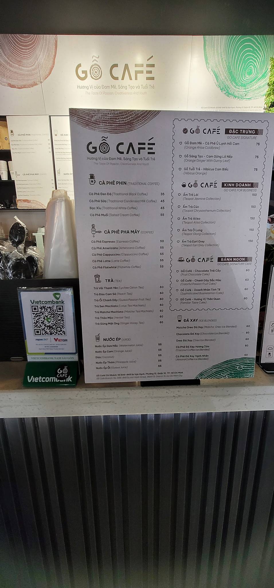 Menu at GỖ CAFÉ - CHI NHÁNH 848 SƯ VẠN HẠNH, Q10, TP. HCM., Ho Chi Minh ...