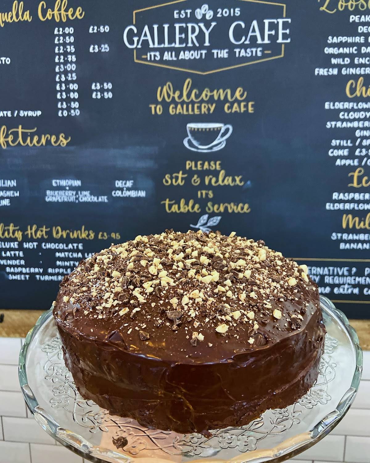 Menu at Gallery Café cafe, Bakewell