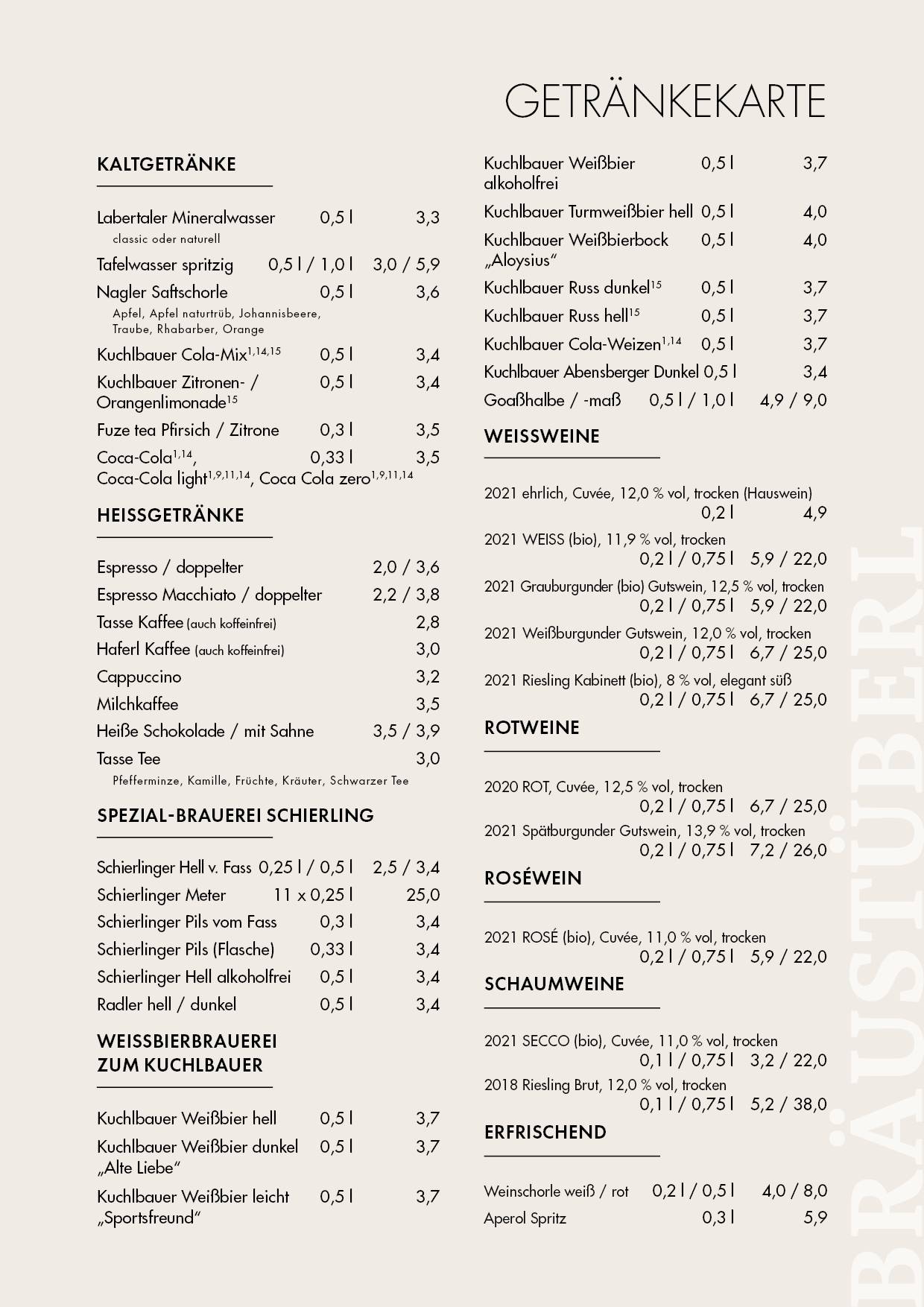 Speisekarte Von Br ust berl Restaurant Schierling speisekarte-von-br-ust-berl-restaurant-schierling