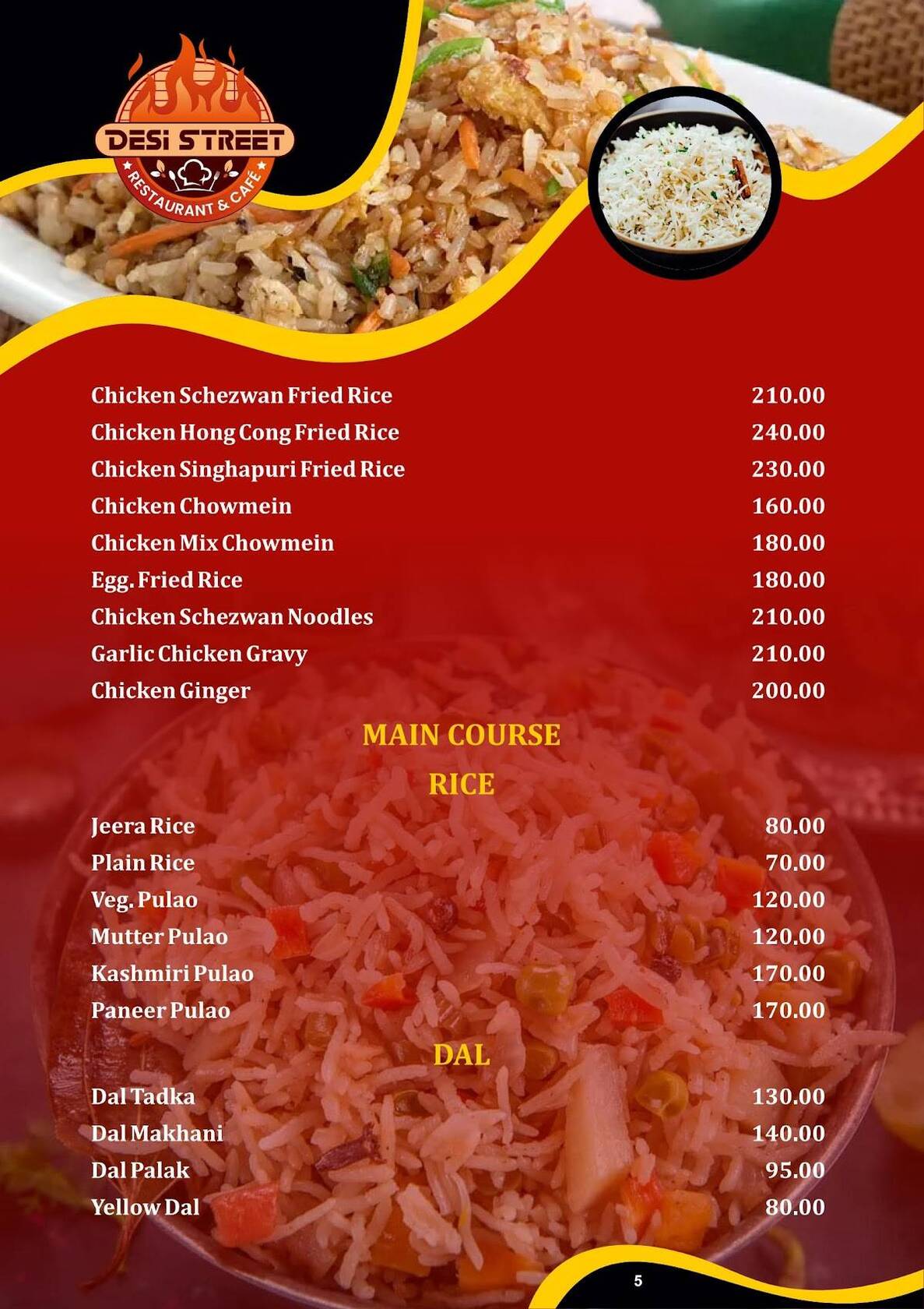 Menu at -Desi street Restaurant & Café-Best Restaurant in Bypass Gaya, Gaya
