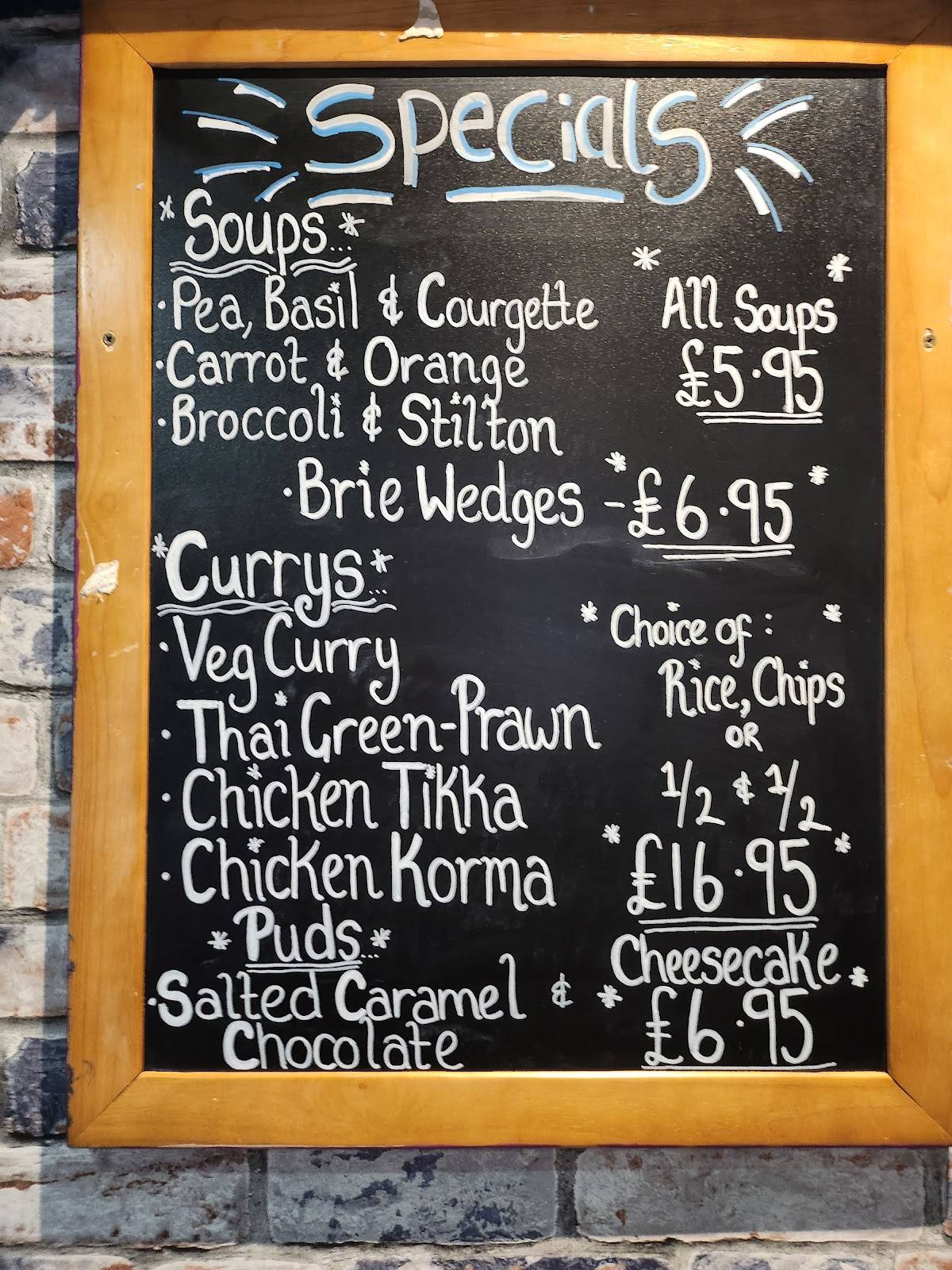 Menu at Bryn Arms restaurant, Gellilydan