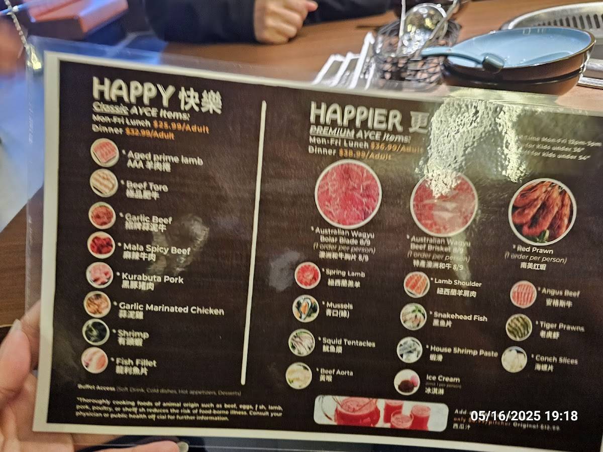 Menu at Gen Korean BBQ House, Westminster, Beach Blvd
