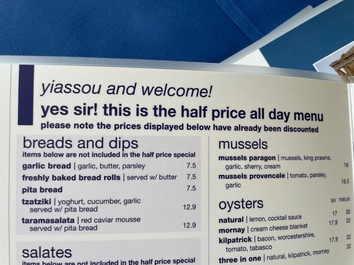 Menu at George's Paragon Seafood Restaurant - Sanctuary Cove, Hope ...