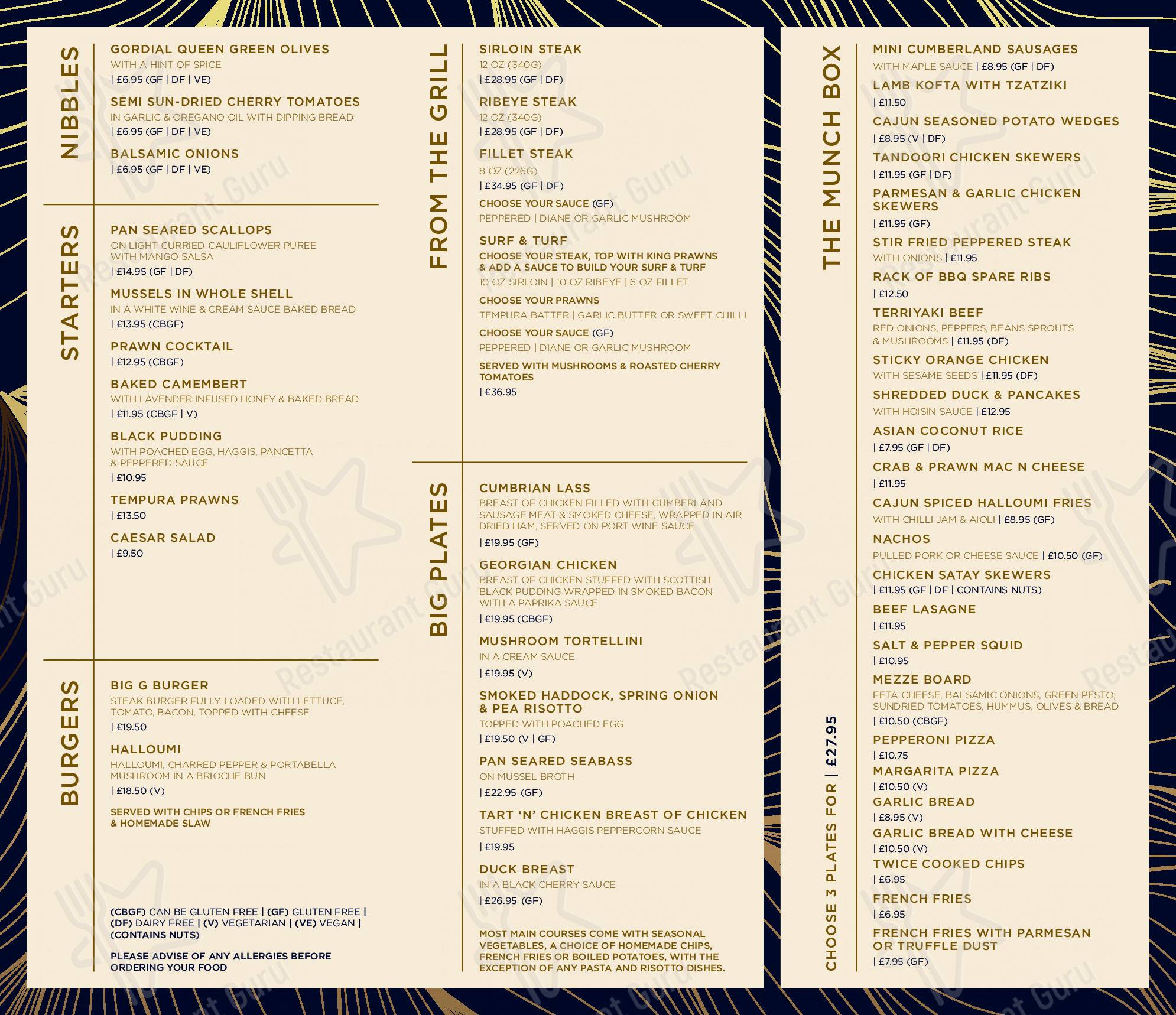Menu at Georgian House Hotel restaurant, Whitehaven, 8-11 Church St