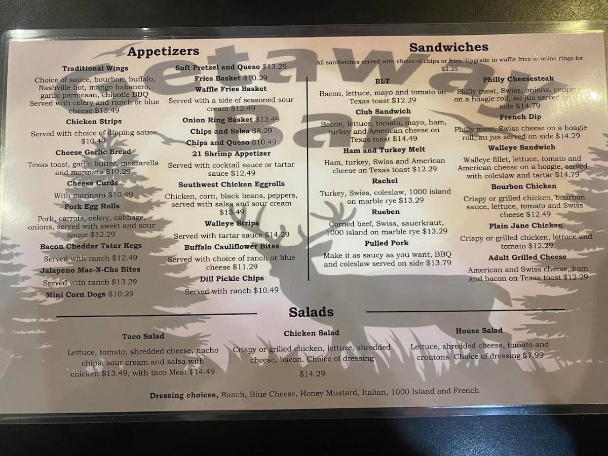 Menu at Getaway Bar and Grill, Orrock