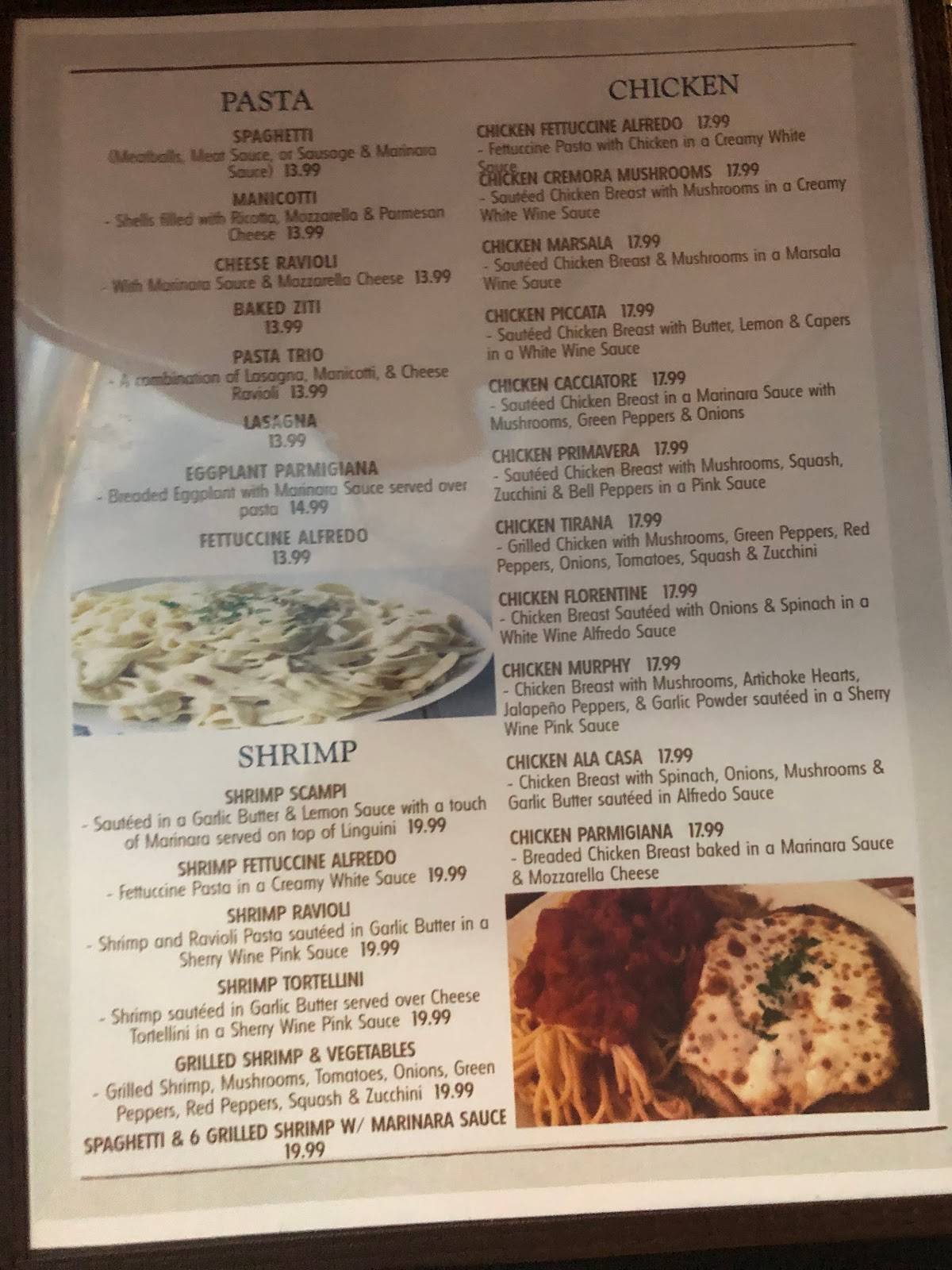 Menu at Giuseppe's Italian Grill restaurant, Seguin, TX-123