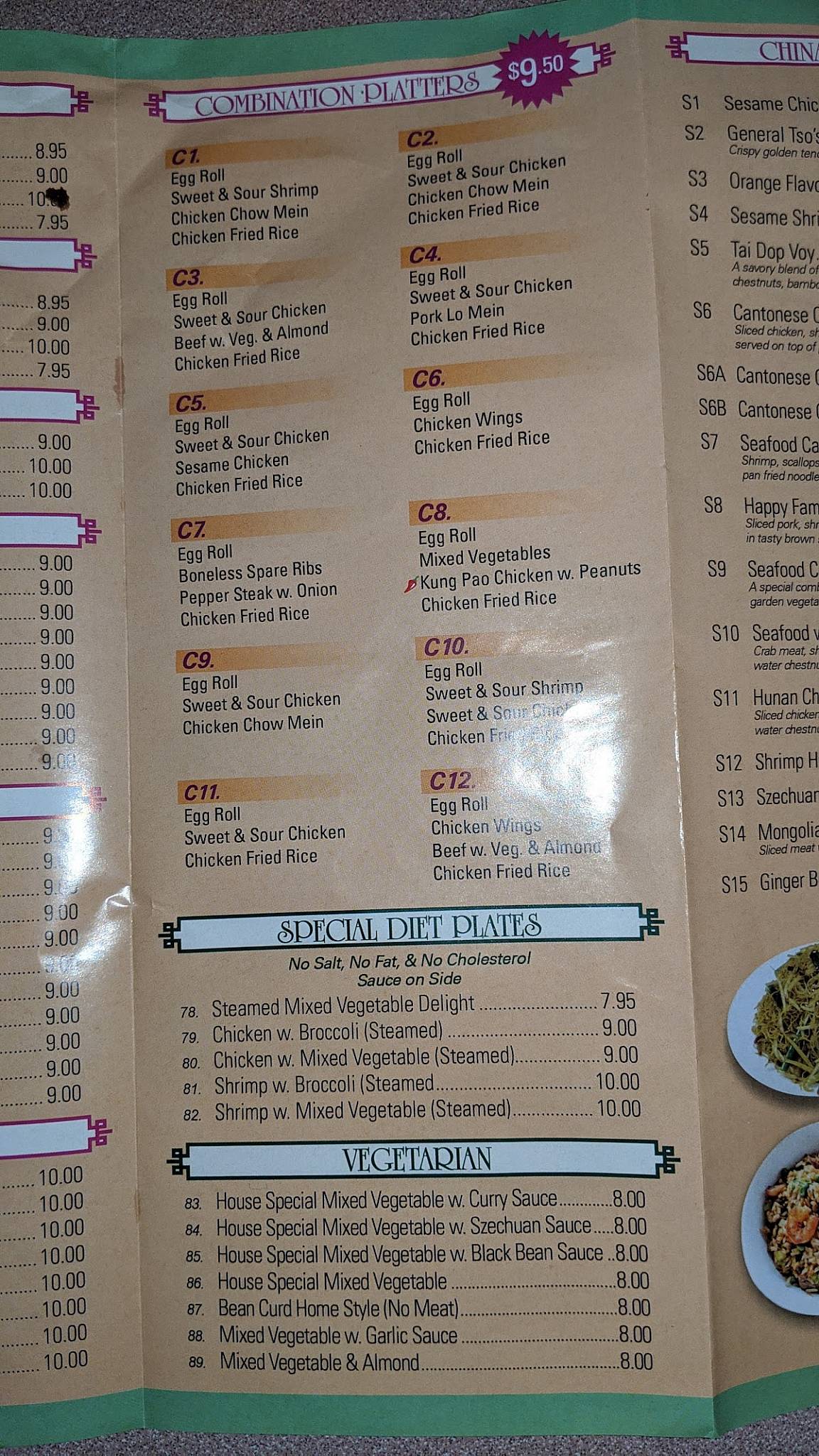 Menu at China Wok Buffet restaurant, Goderich