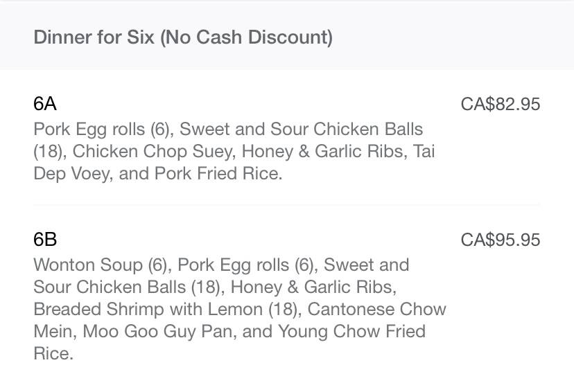 Menu at Gold City Chinese Restaurant, Milton