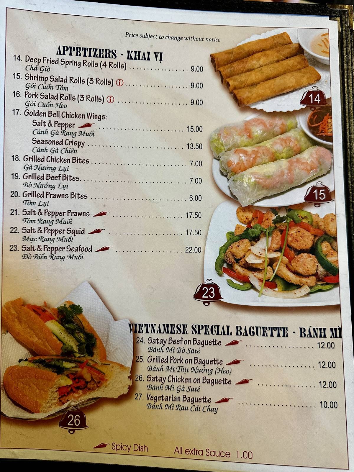 Menu at Golden Bell Sub & Grill Restaurant, Medicine Hat