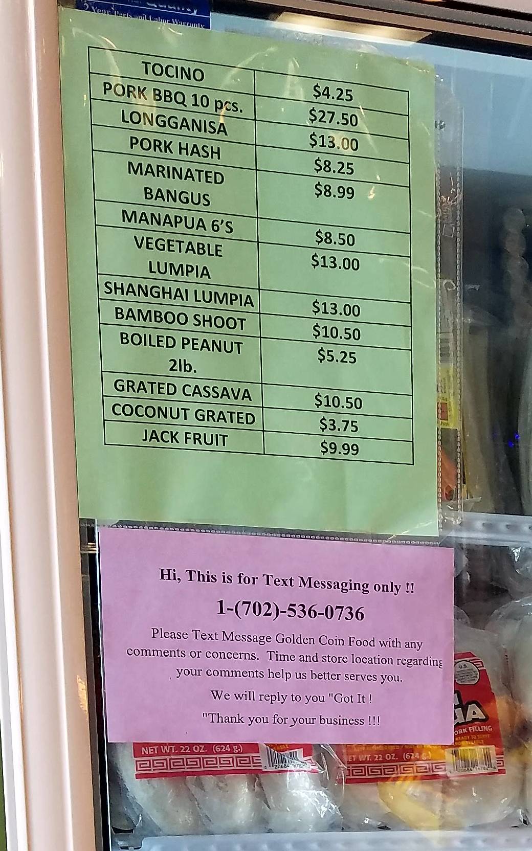 Menu at Golden Coin restaurant, Waipahu, 94-1144 Ka Uka Blvd