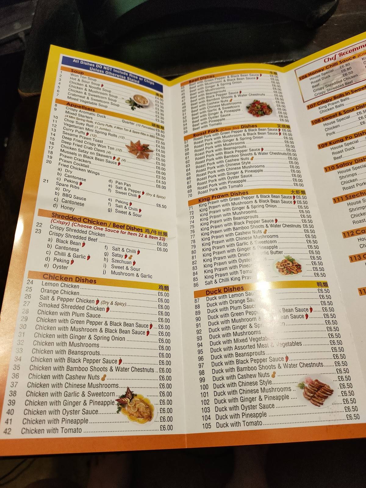 Menu at Golden Harbour Chinese Takeaway fast food, Warkworth