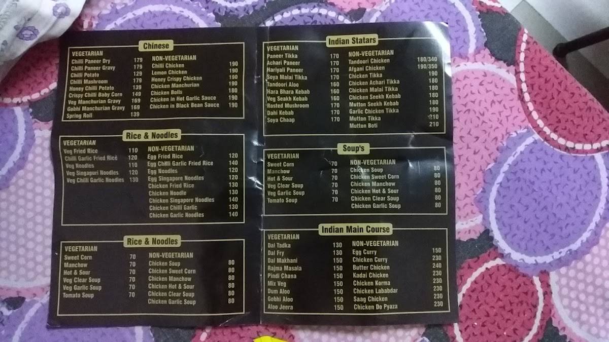 Menu at Golden Spoon, Greater Noida
