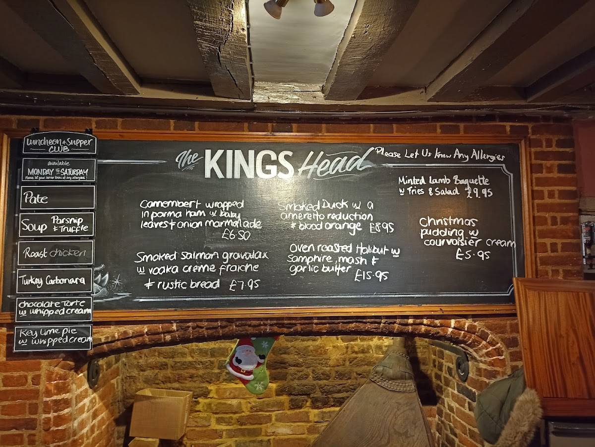 Menu at The Kings Head pub & bar, Gosfield, The St