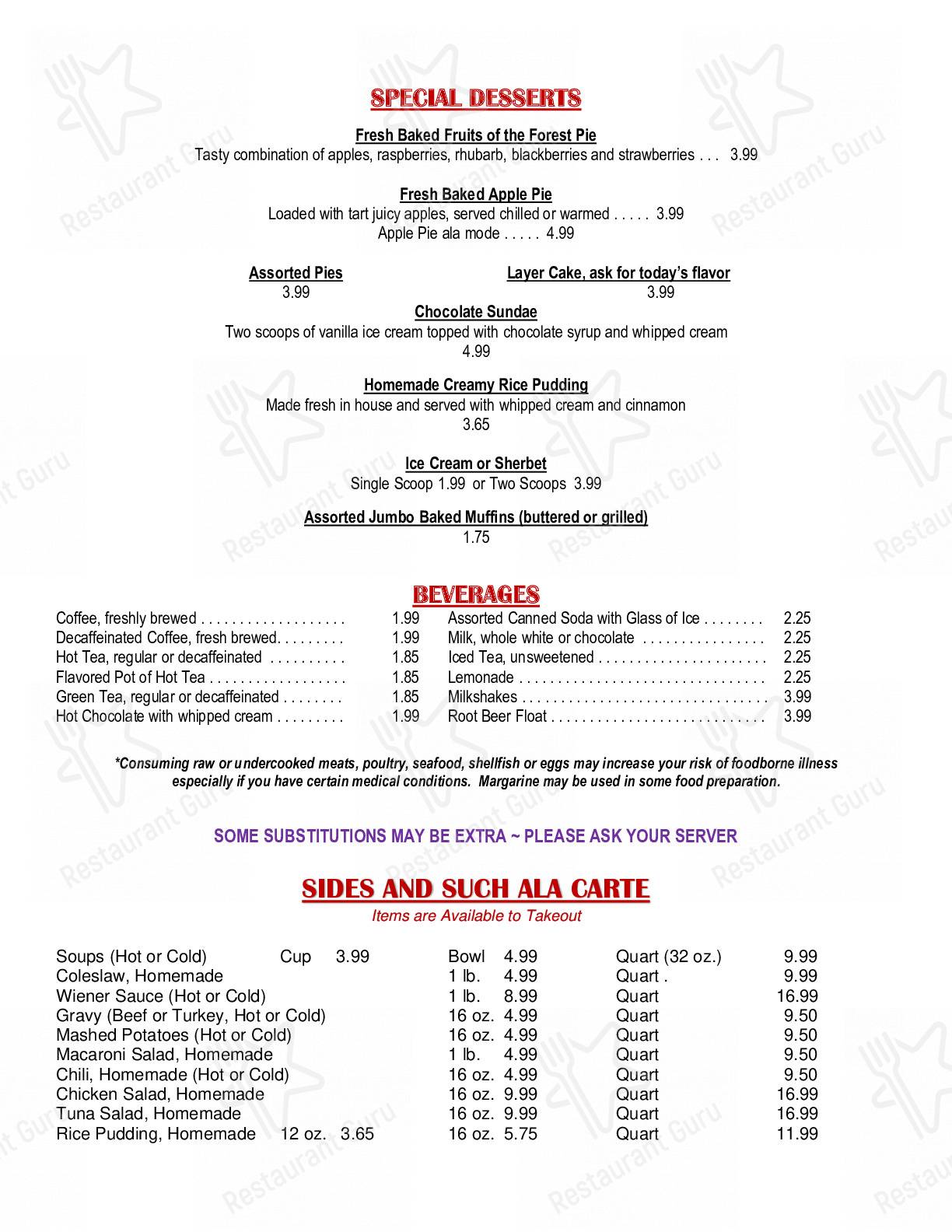 Menu at Gourmet Family Restaurant, Scranton