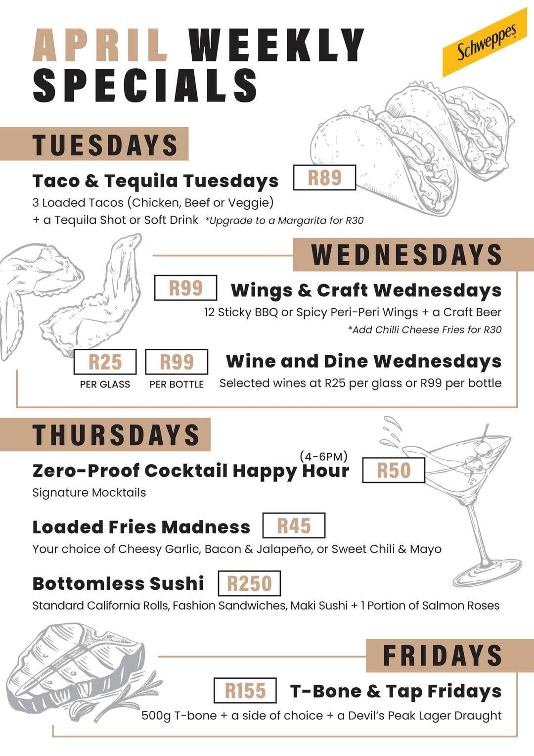 Menu at Grounded Container Bar & Cafe, Polokwane