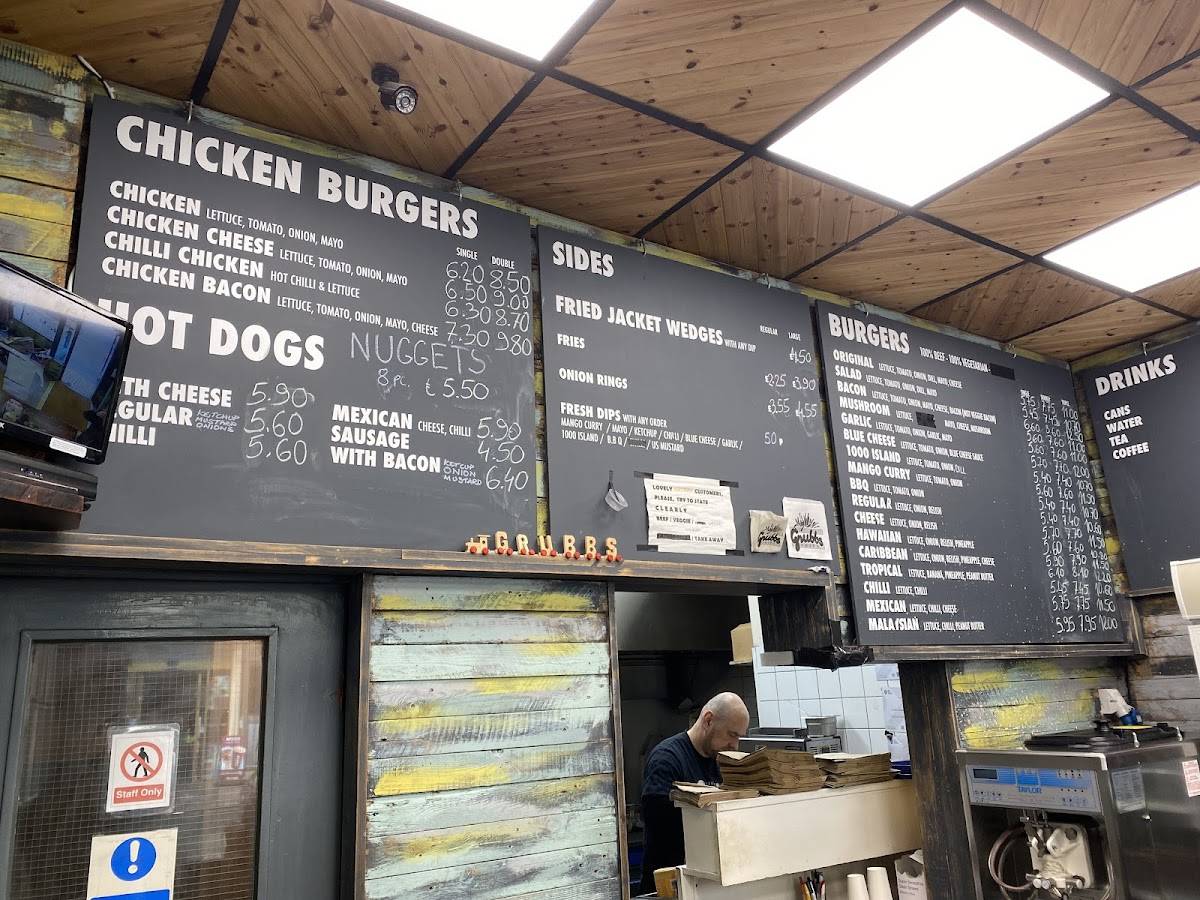 Menu at Grubbs Burgers fast food, Hove, 62 Western Rd