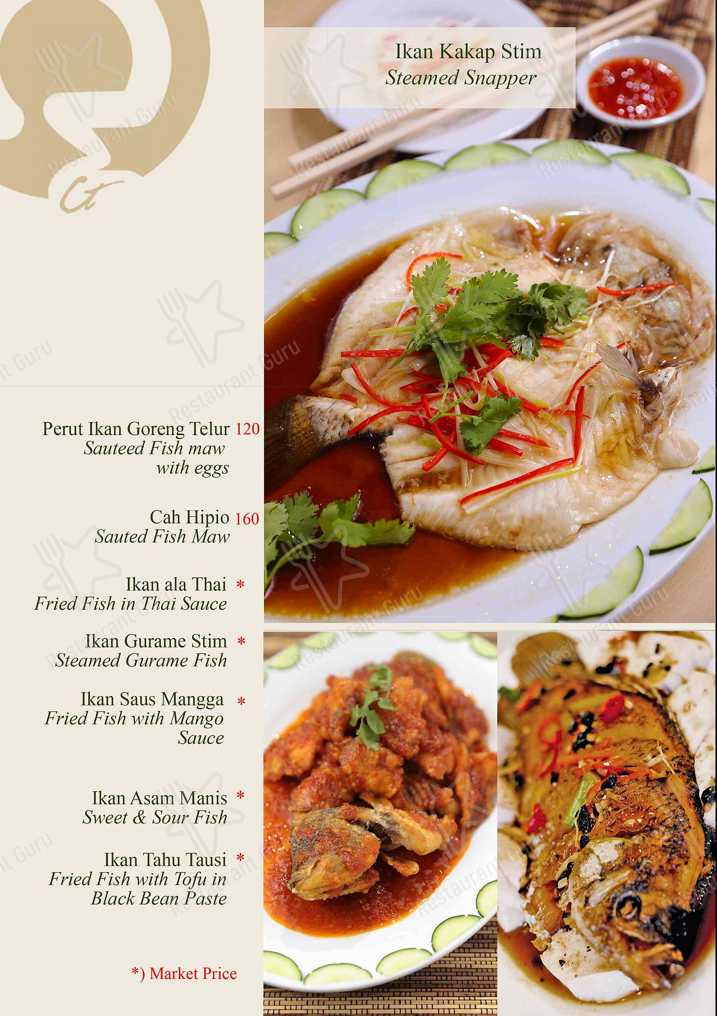 Menu at Gunung Mas Restaurant, South Jakarta, Energy Building Lt. Mezzanine