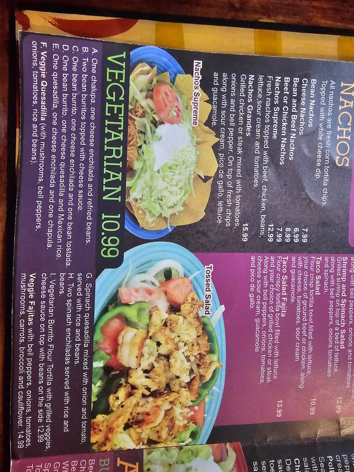 Menu at Hacienda Real Mexican Restaurant, Janesville
