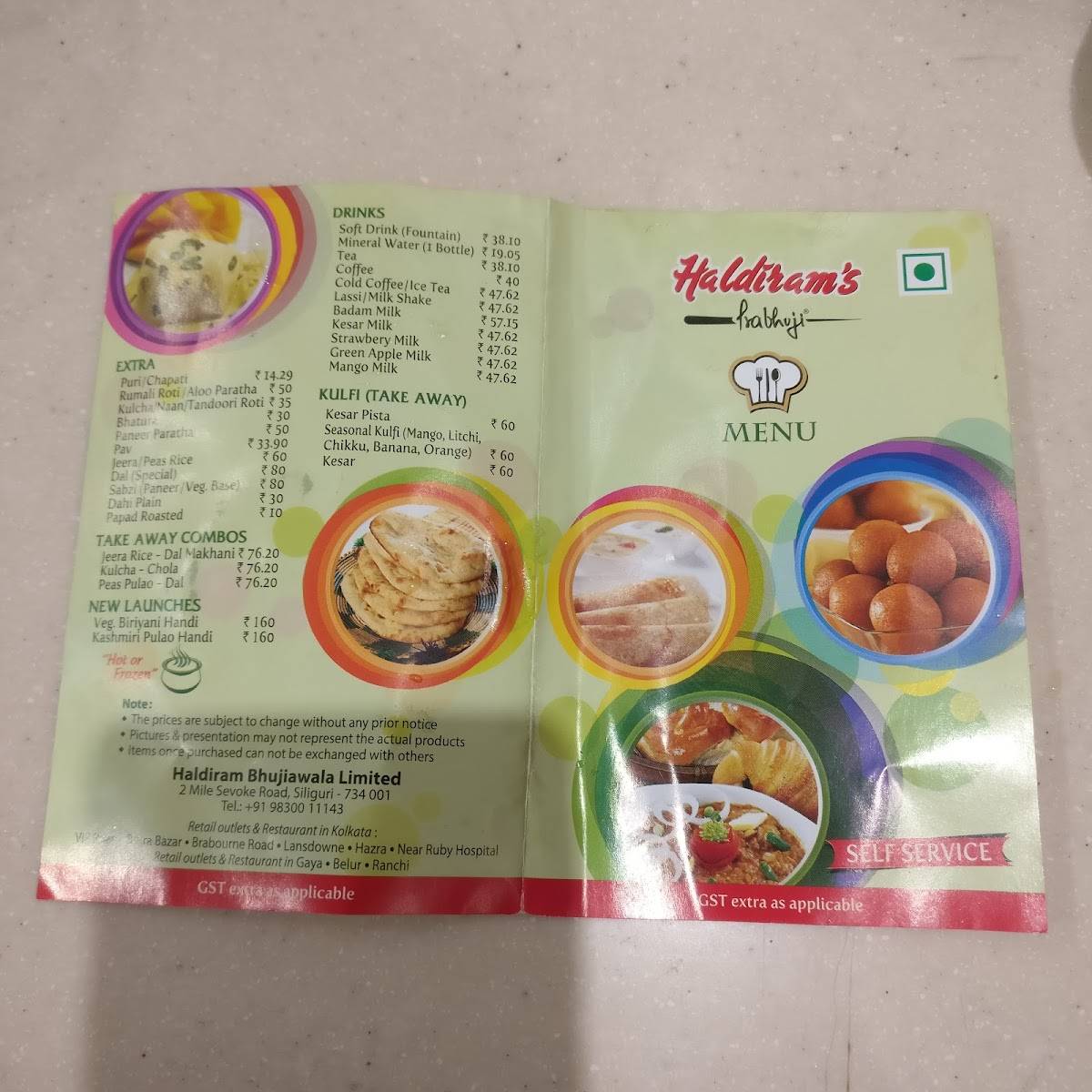 Menu at Prabhuji Pure Food Siliguri, Siliguri, 2nd
