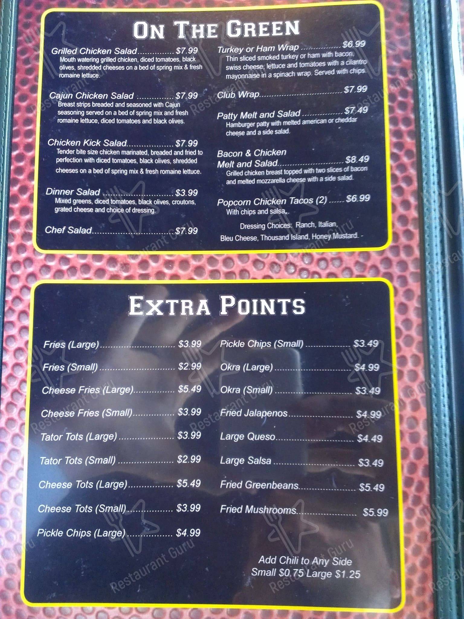 Menu at Half-Time Sports Grill pub & bar, Oklahoma City
