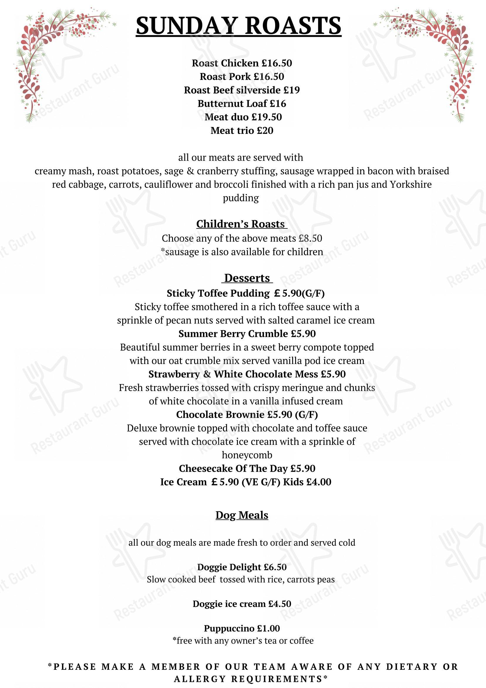 Menu at Hamilton Russell Arms pub & bar, Stockton-on-Tees