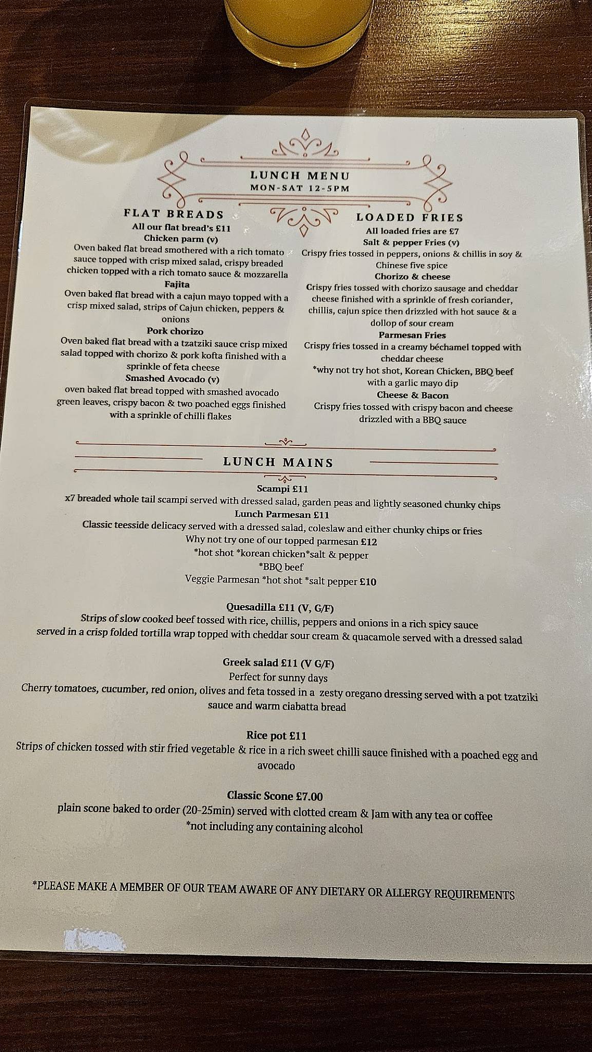 Menu at Hamilton Russell Arms pub & bar, Stockton-on-Tees