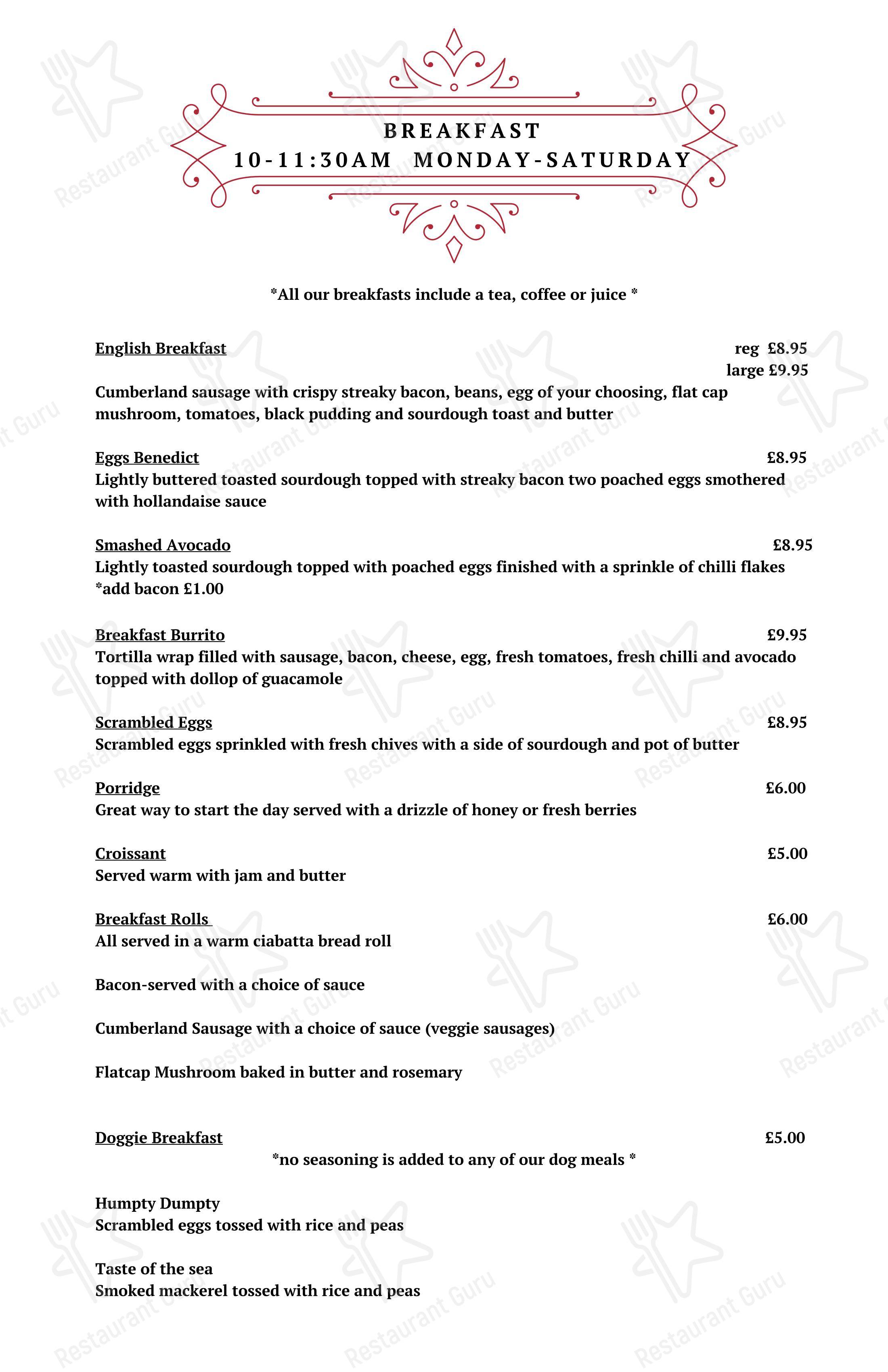 Menu at Hamilton Russell Arms pub & bar, Stockton-on-Tees