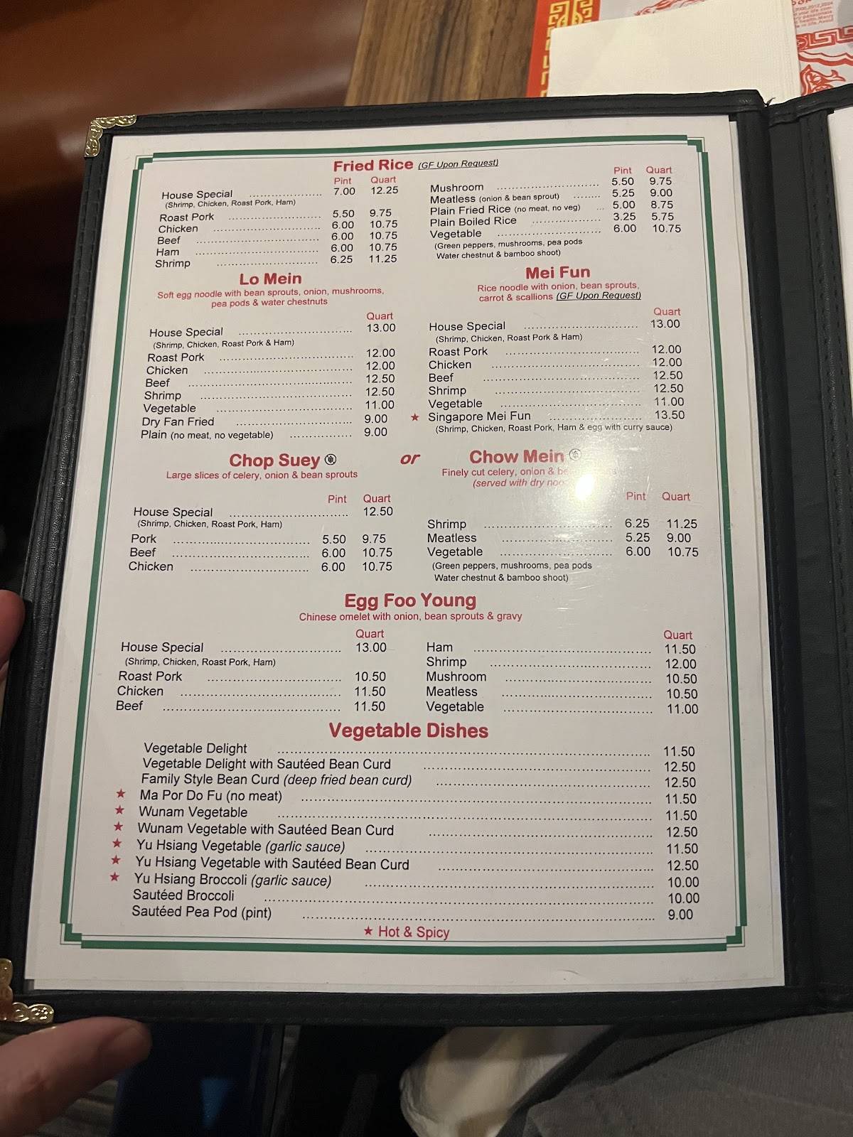 Menu at Happy Dragon restaurant, Biddeford