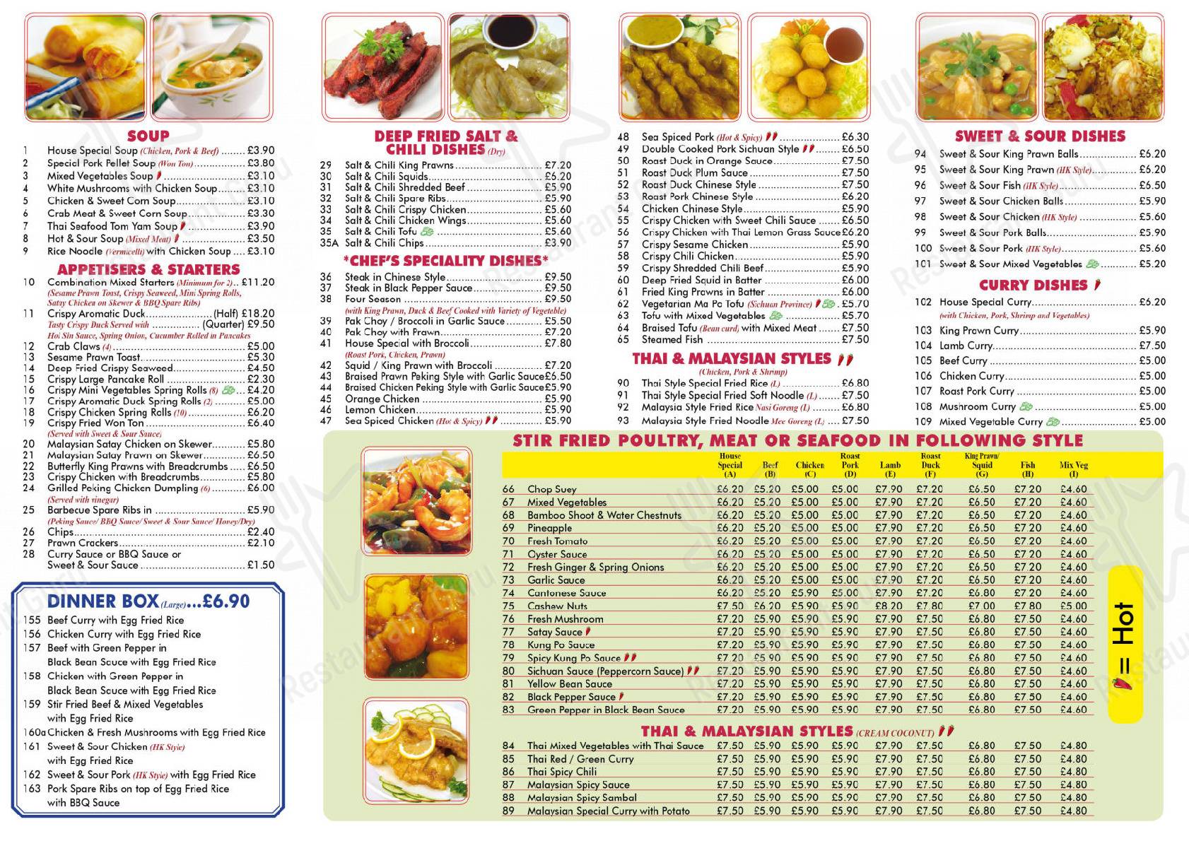 Menu at Happy Palace Watford Chinese Takeaway fast food, Watford, 500 ...