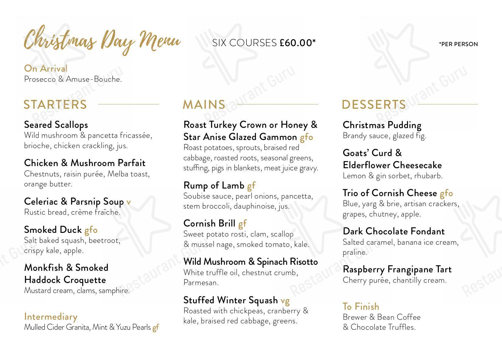 Menu at Havener's, Fowey pub & bar, Fowey