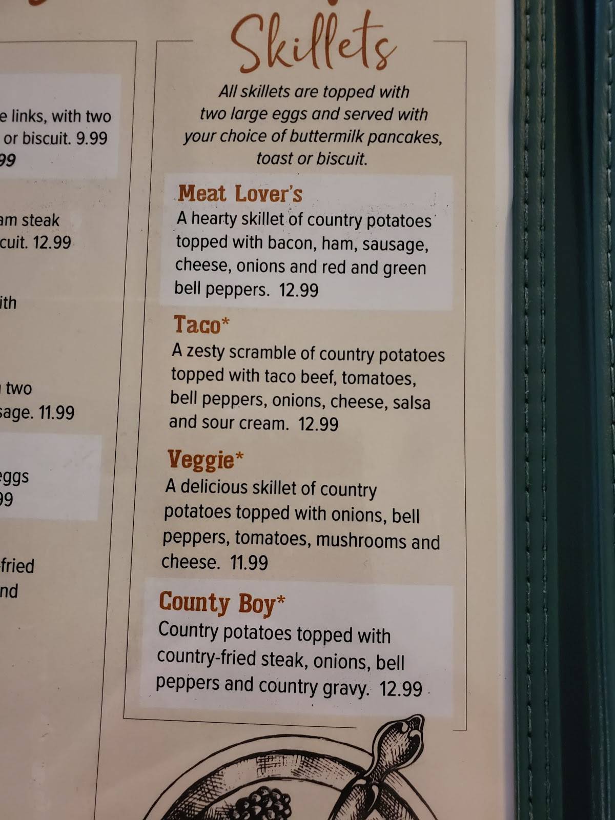 Menu at Peachtree Restaurant and pie house, Vancouver, NE Hwy 99