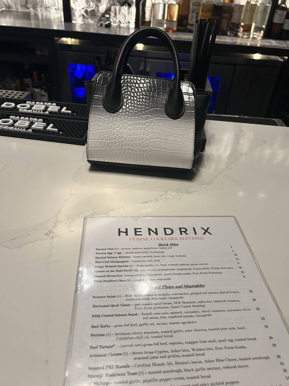 Menu at Hendrix pub & bar, Columbia