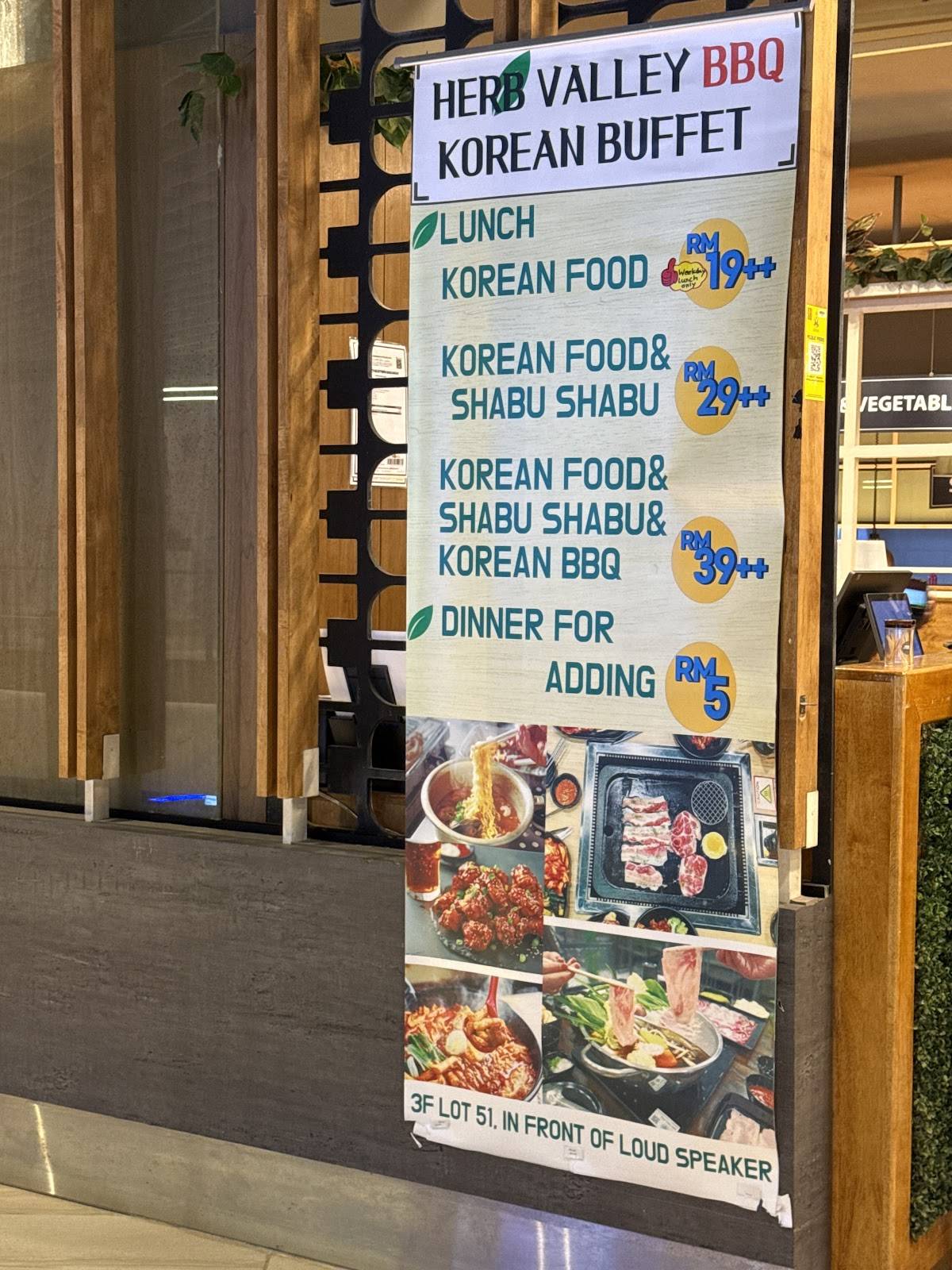 Menu at Herb Valley BBQ, Petaling Jaya