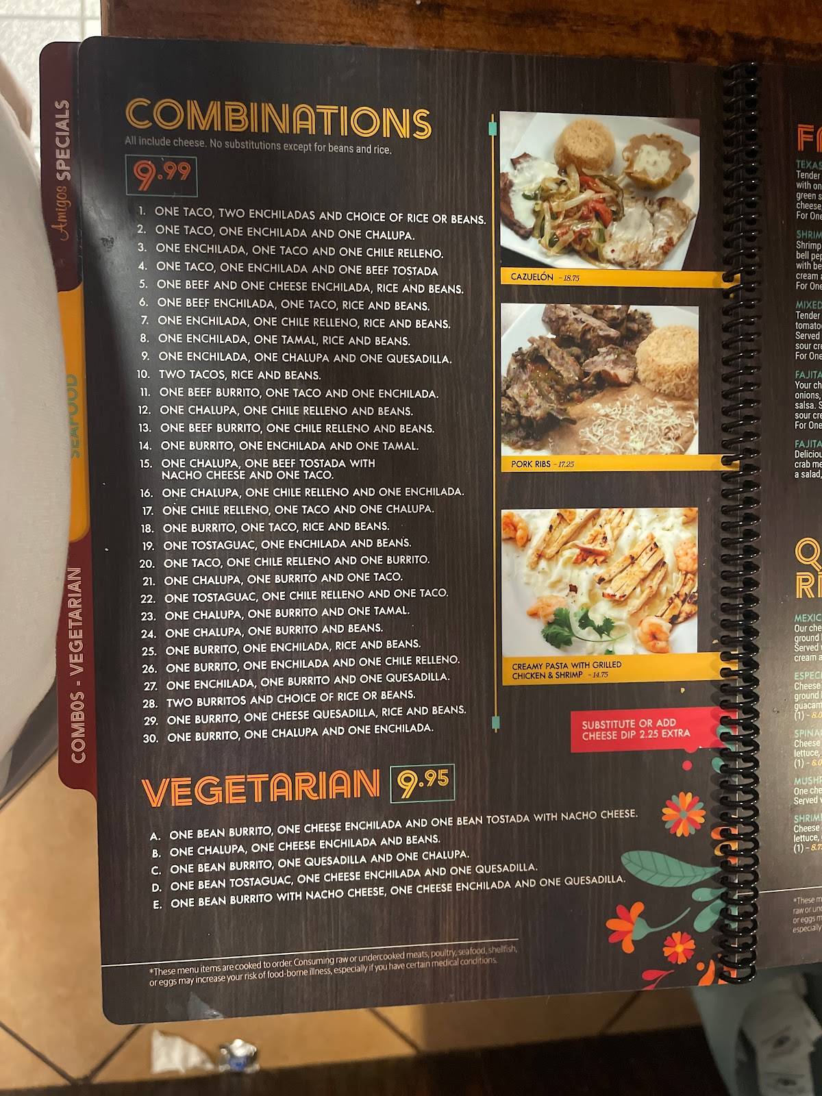 Menu at El Sarape Mexican Restaurant, Hickory