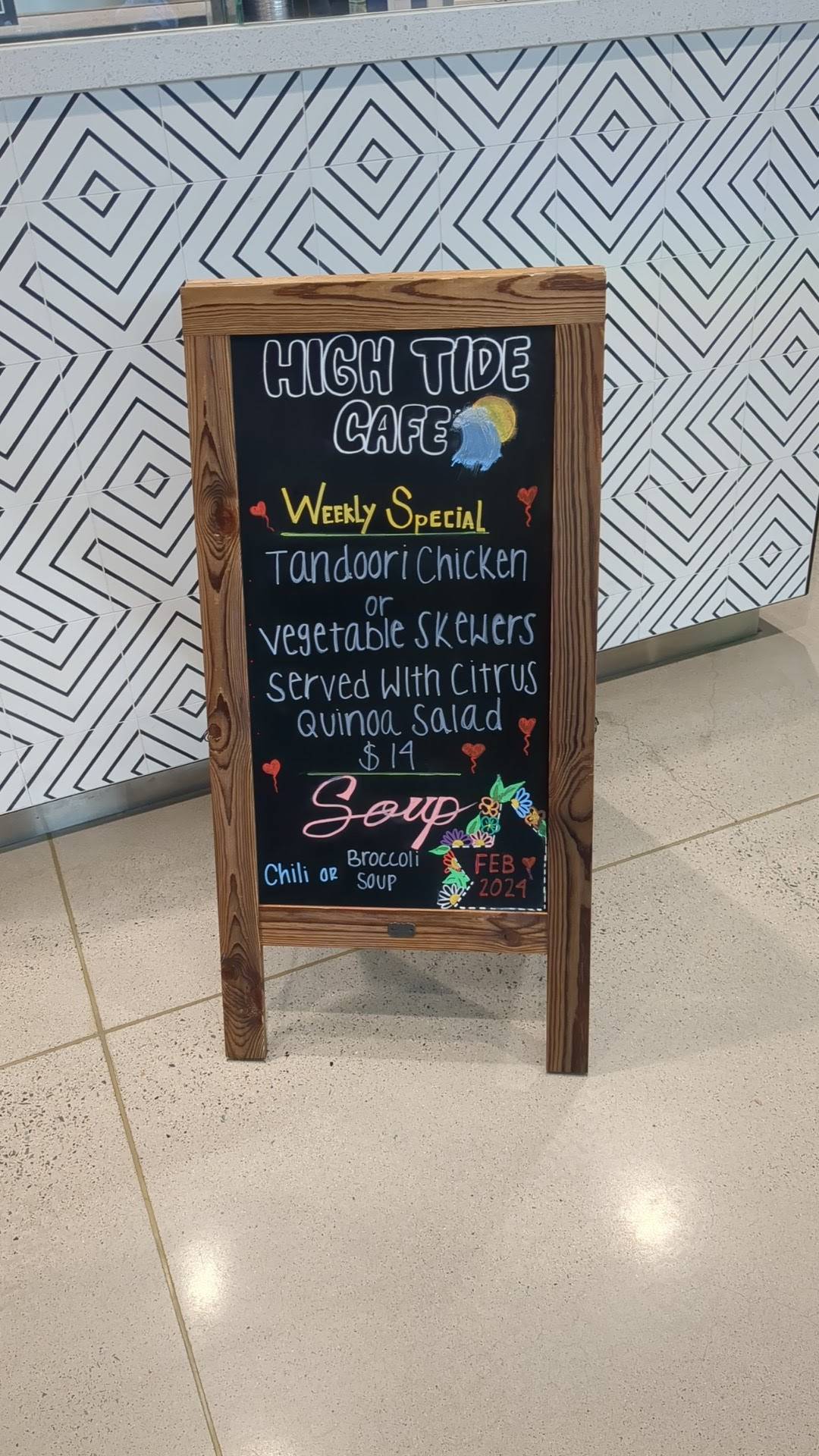 Menu at High Tide Cafe, San Diego