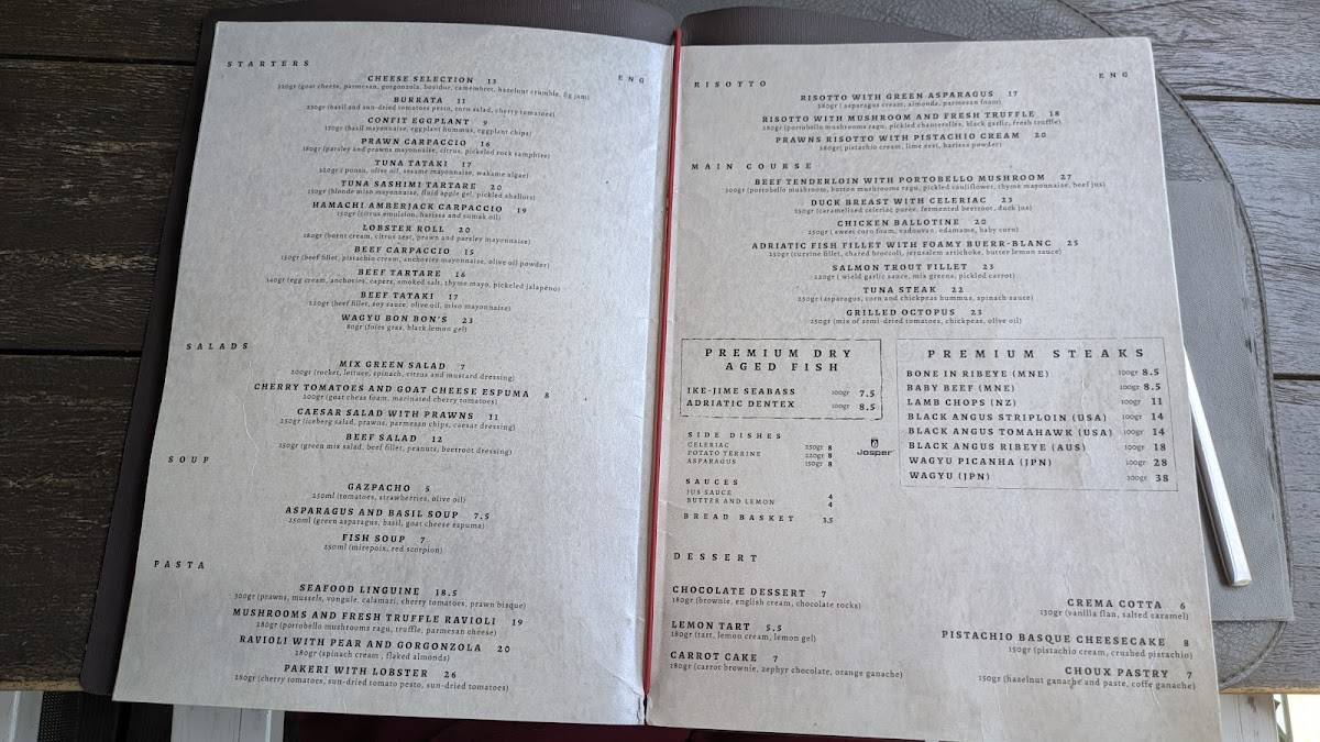 Menu at Higo Restaurant & Lounge, Ulcinj
