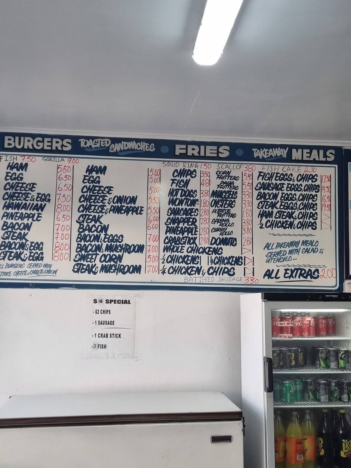 Menu at Hill Takeaways fast food, Pukekohe