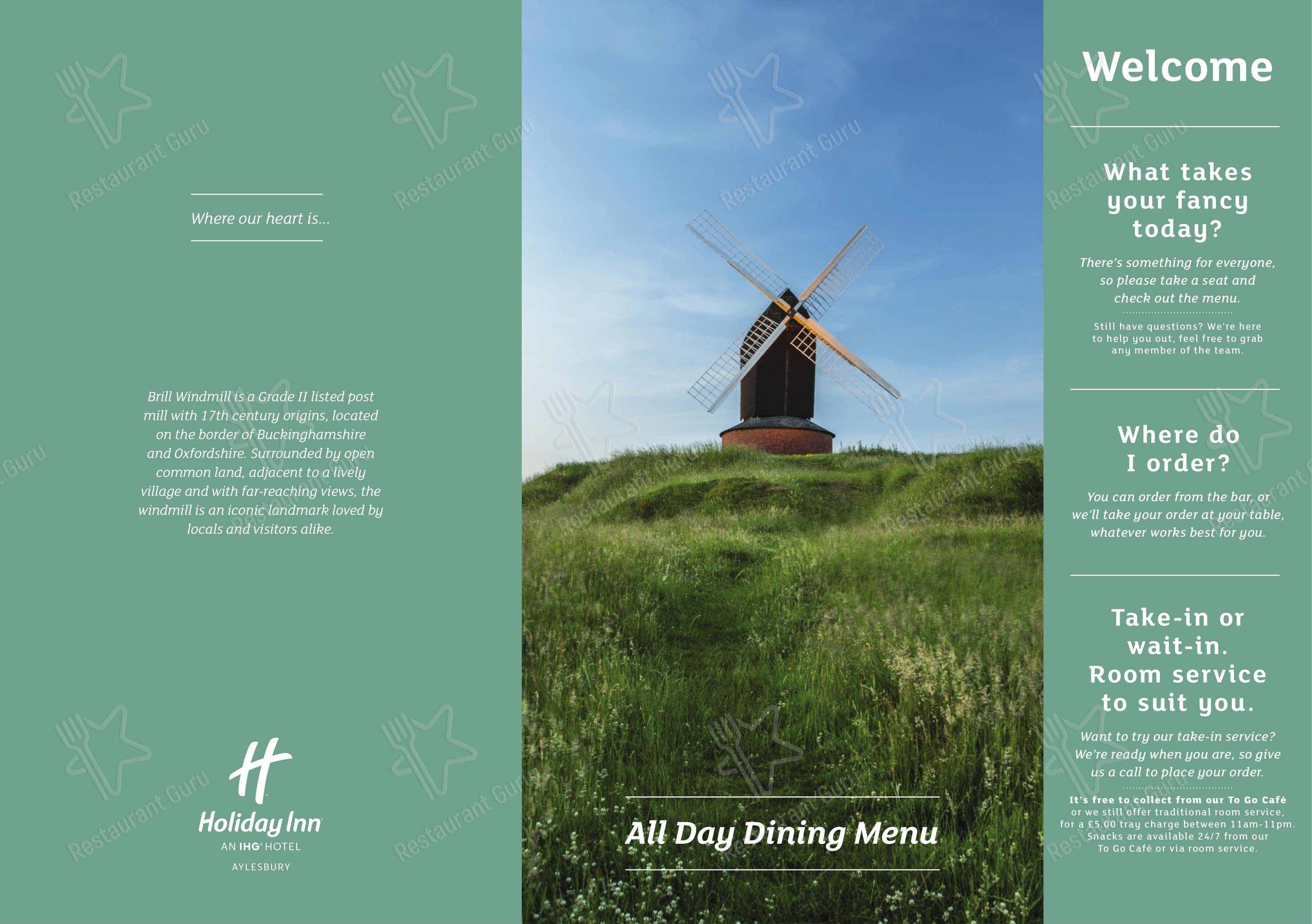 Menu at Holiday Inn Aylesbury by IHG pub & bar, Aylesbury