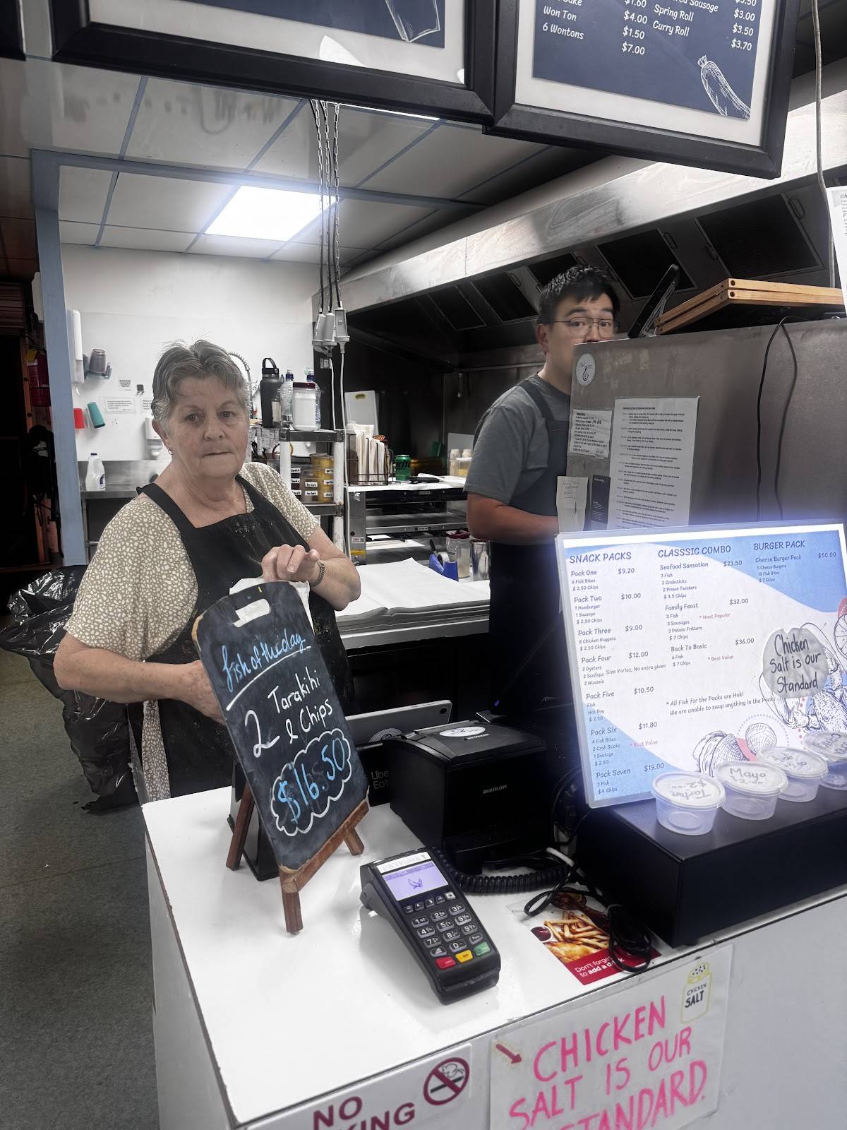 Menu at Hook Inn Fresh Fish & Takeaway restaurant, Whangarei