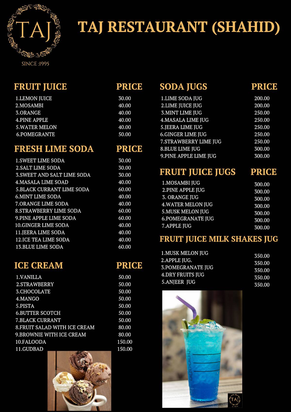 Menu at Taj Restaurant(Shahid) Hoskote, Hoskote