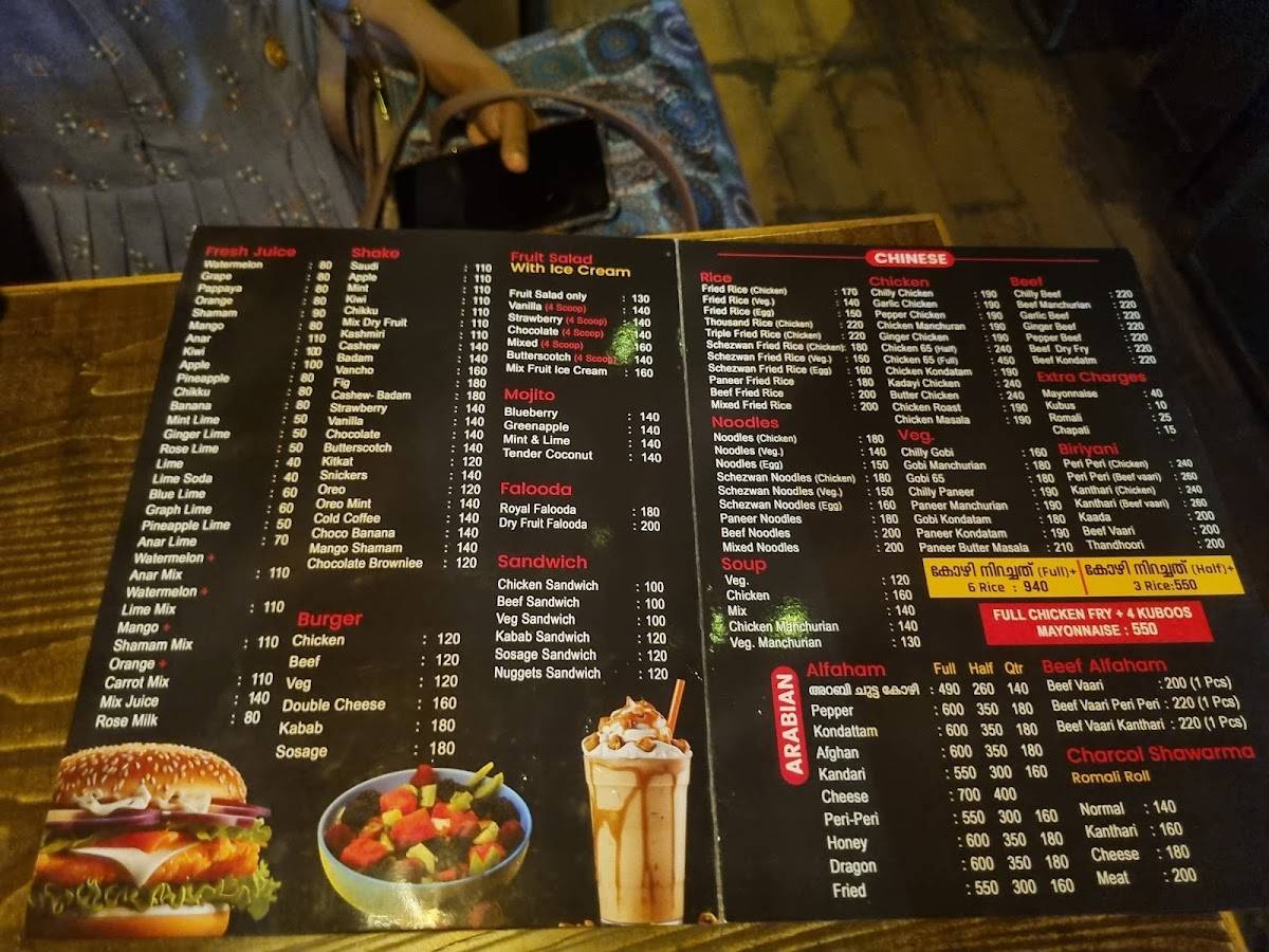 Menu at Hot N Cool, Thrissur, G6H6+2V6